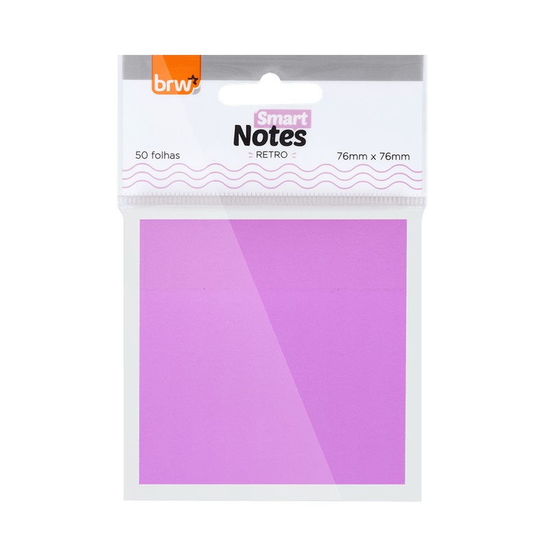 BLOCO SMART NOTES 76X76MM - ROSA CLICHÊ RETRO - 50 FLS - BLISTER C/ 1 ...